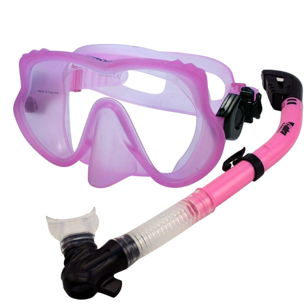Devil Snorkeling Scuba Diving Frameless Mask Snorkel Gear Set - SCS0039 ...